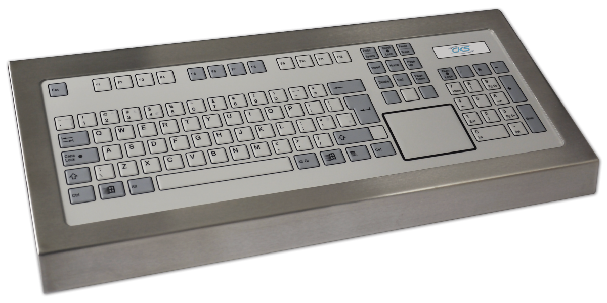 Tough IP67-Rated 128-Key Industrial Keyboard Integrated With Touchpad